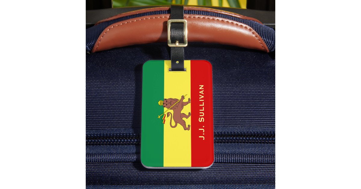 Rasta Reggae Lion of Judah Luggage Tag | Zazzle