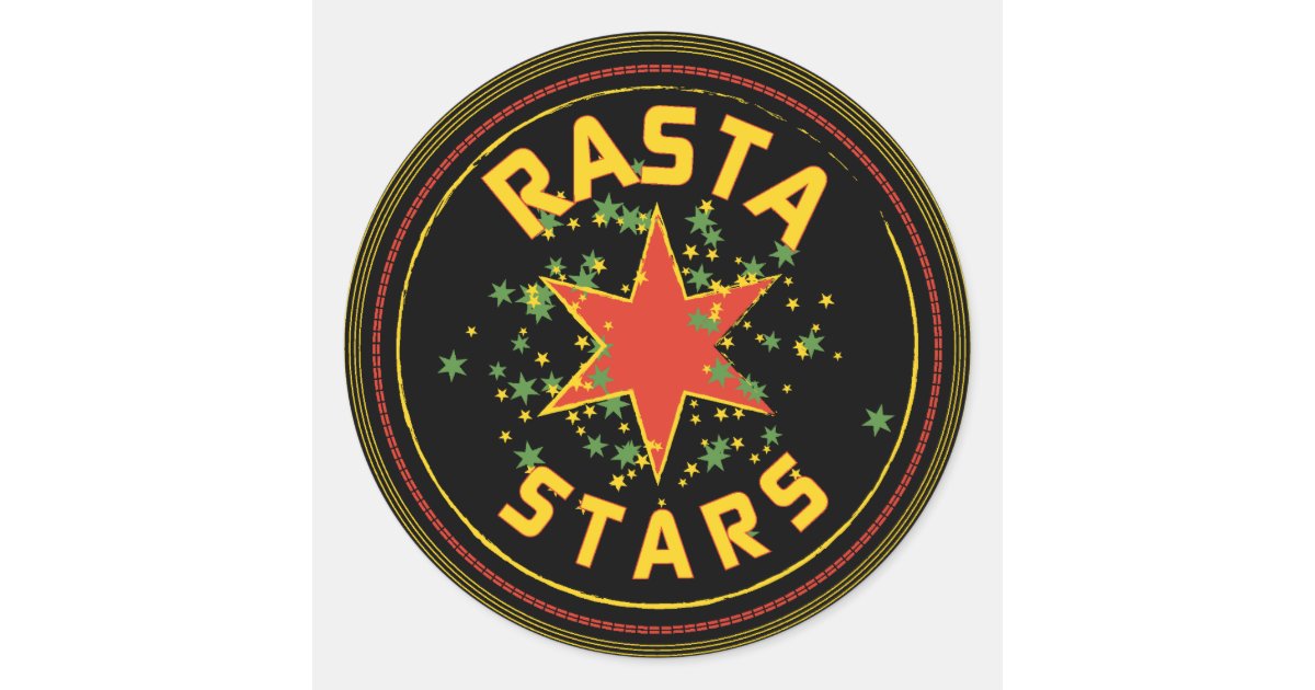 Rasta Stars Round Sticker | Zazzle