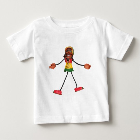 Rasta Stick Figure with Gold Peace Sign Baby T-Shirt | Zazzle.com