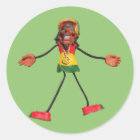 Reggae Peace Love Music Square Sticker | Zazzle.com