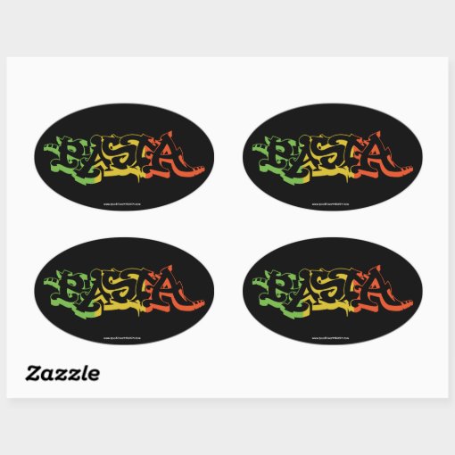 Rasta Sticker Oval Black Colored | Zazzle