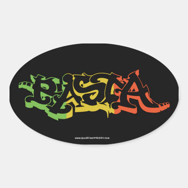 Rasta Sticker Oval Black Colored | Zazzle
