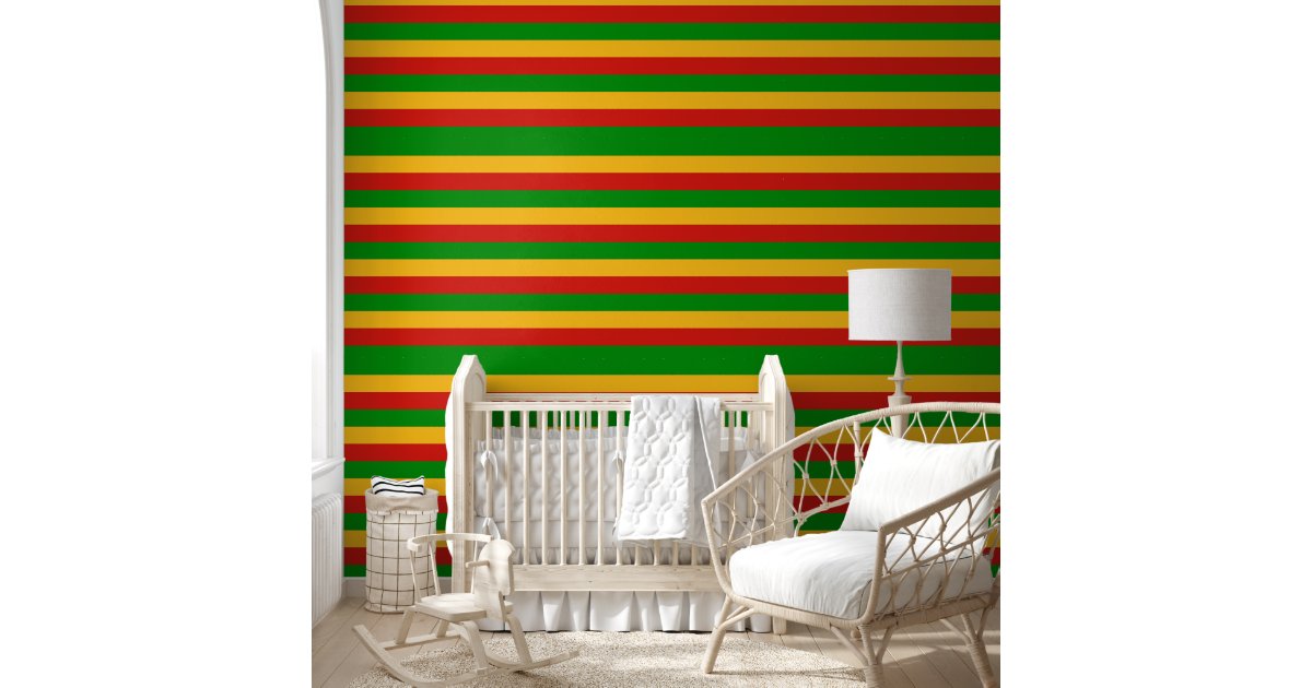RASTAFARI FLAG COLORS - STRIPES WALLPAPER | Zazzle
