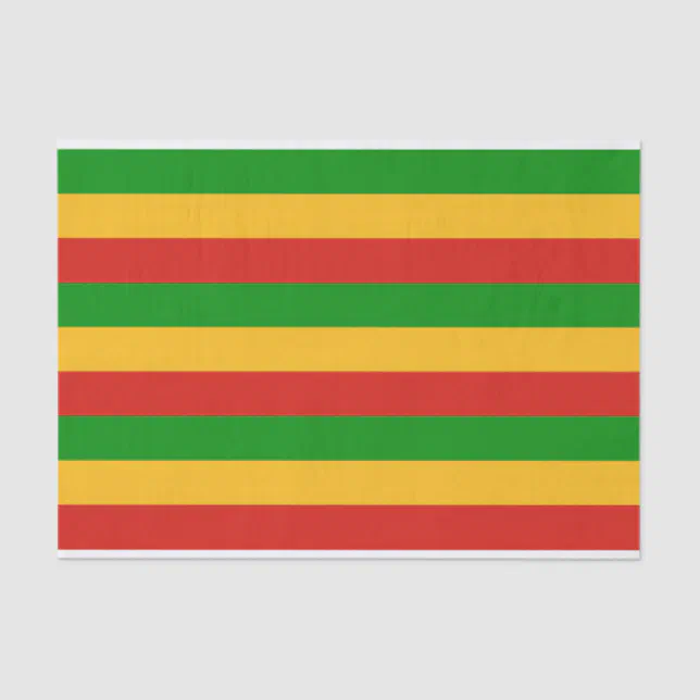 RASTAFARI FLAG COLORS + your ideas Tissue Paper | Zazzle