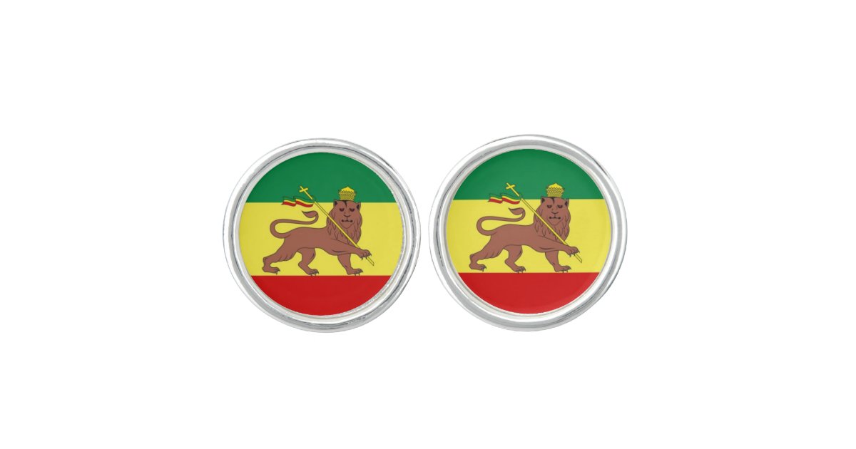 Rastafari Reggae Music Flag Cufflinks | Zazzle