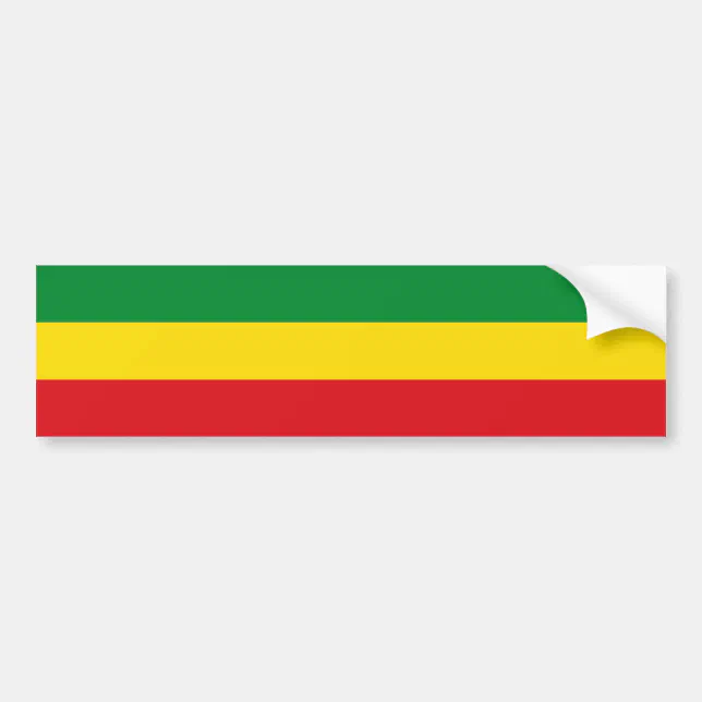Rastafarian Flag Rasta Ethiopian Bumper Sticker | Zazzle