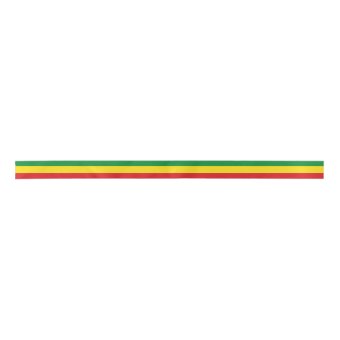 Rastafarian Flag Rasta Ethiopian Satin Ribbon | Zazzle