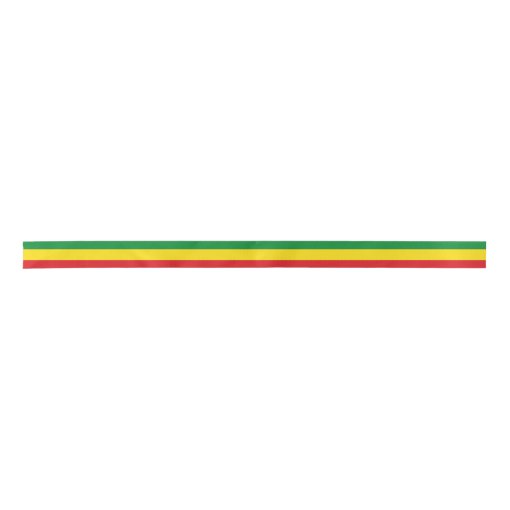 Rastafarian Flag Rasta Ethiopian Satin Ribbon | Zazzle