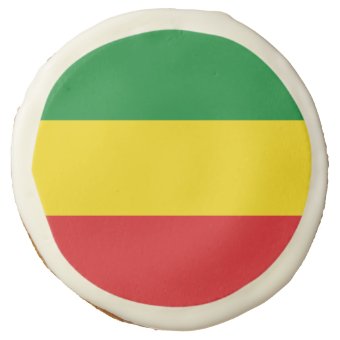 Rastafarian Flag Rasta Ethiopian Sugar Cookie | Zazzle