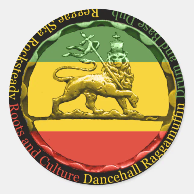 Rastagearshop Reggae Lion of Judah Sticker | Zazzle