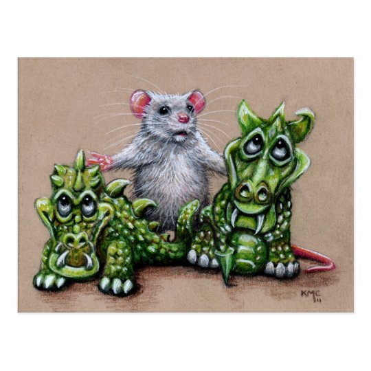 Rat and Dragons Postcard | Zazzle.com