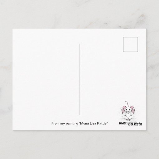 Rat as Mona Lisa Leonardo da Vinci kmcoriginals Postcard | Zazzle