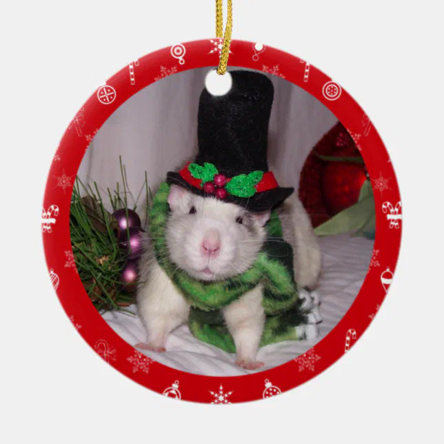 Rat Christmas Ornament | Zazzle