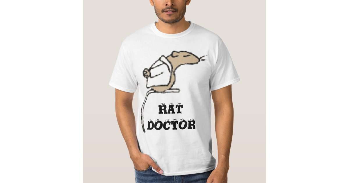 RAT DOCTOR FUNNY RAT IN LAB COAT T-Shirt | Zazzle