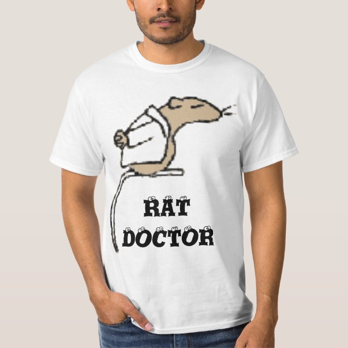 RAT DOCTOR FUNNY RAT IN LAB COAT T-Shirt | Zazzle.com
