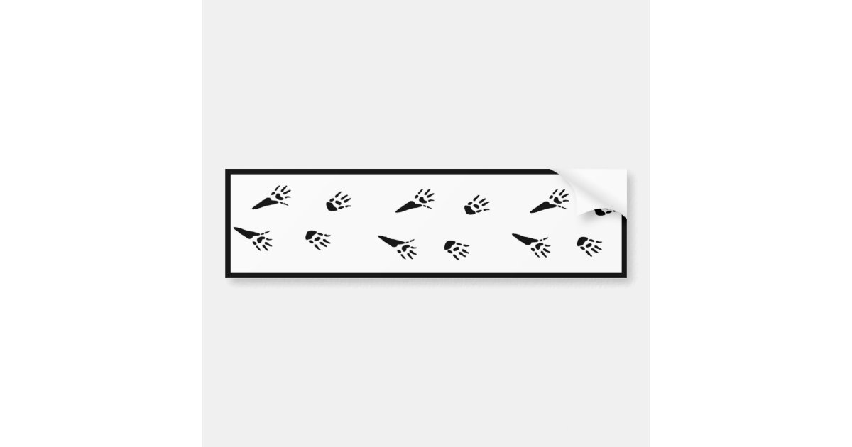 Rat Paw Print - Bumper Sticker | Zazzle