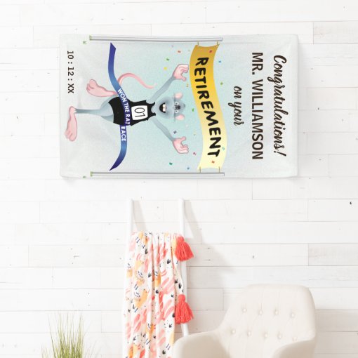 Rat Race Funny Retirement Banner | Zazzle
