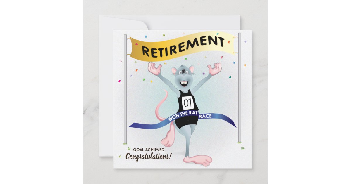 Rat Race Funny Retirement Card | Zazzle