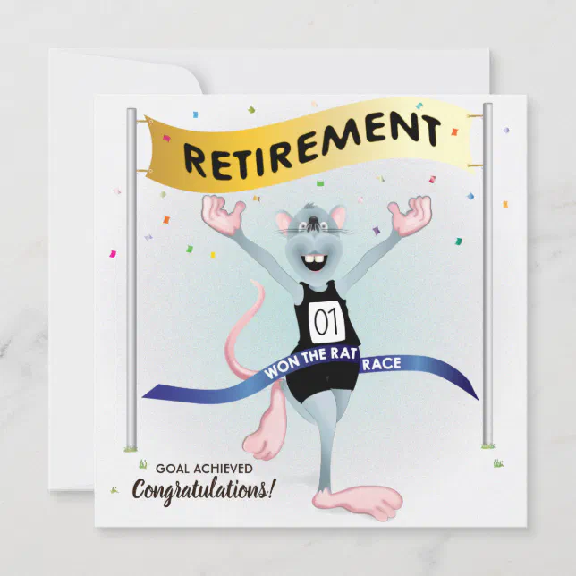 Rat Race Funny Retirement Card | Zazzle