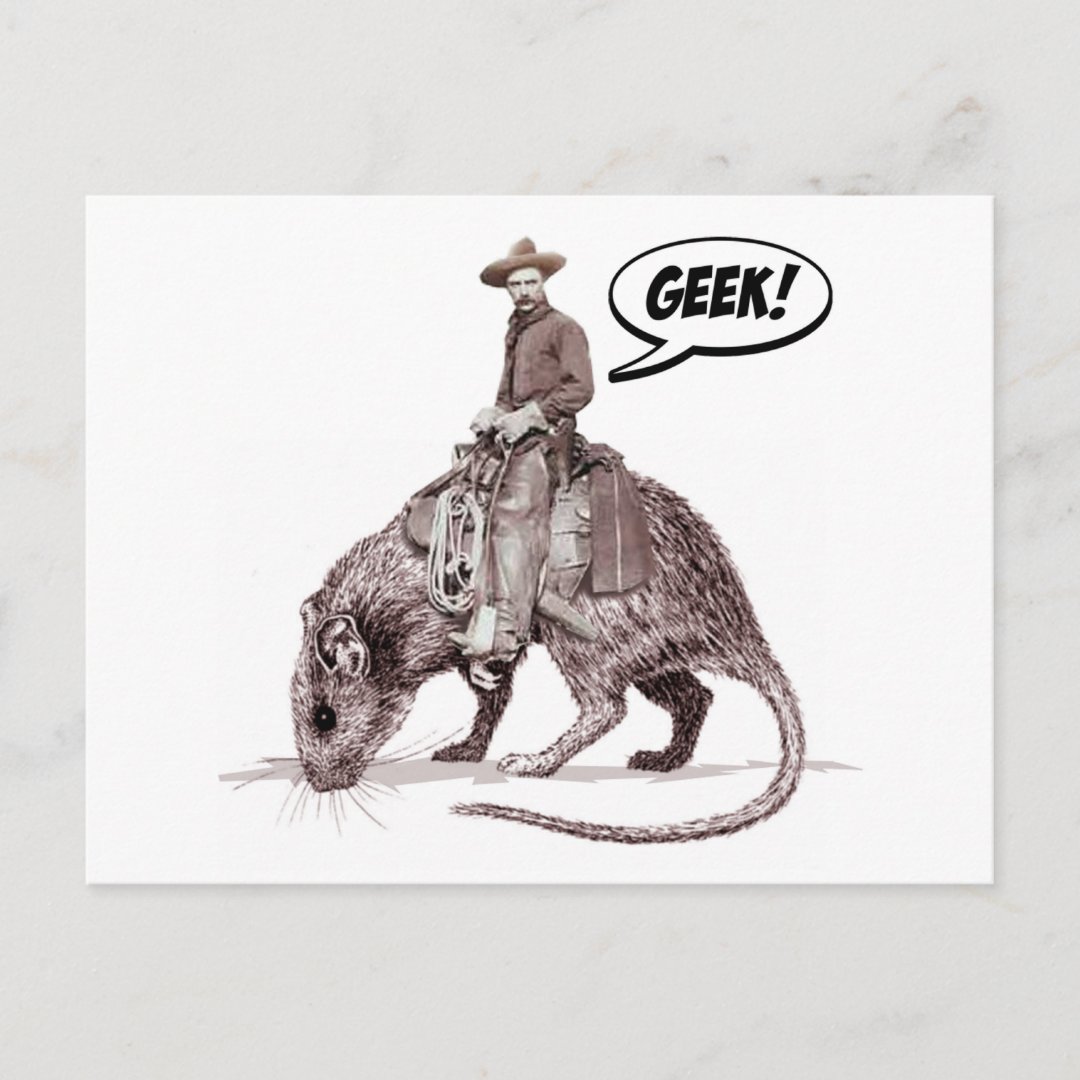 Rat Race Geek Cowboy Postcard | Zazzle