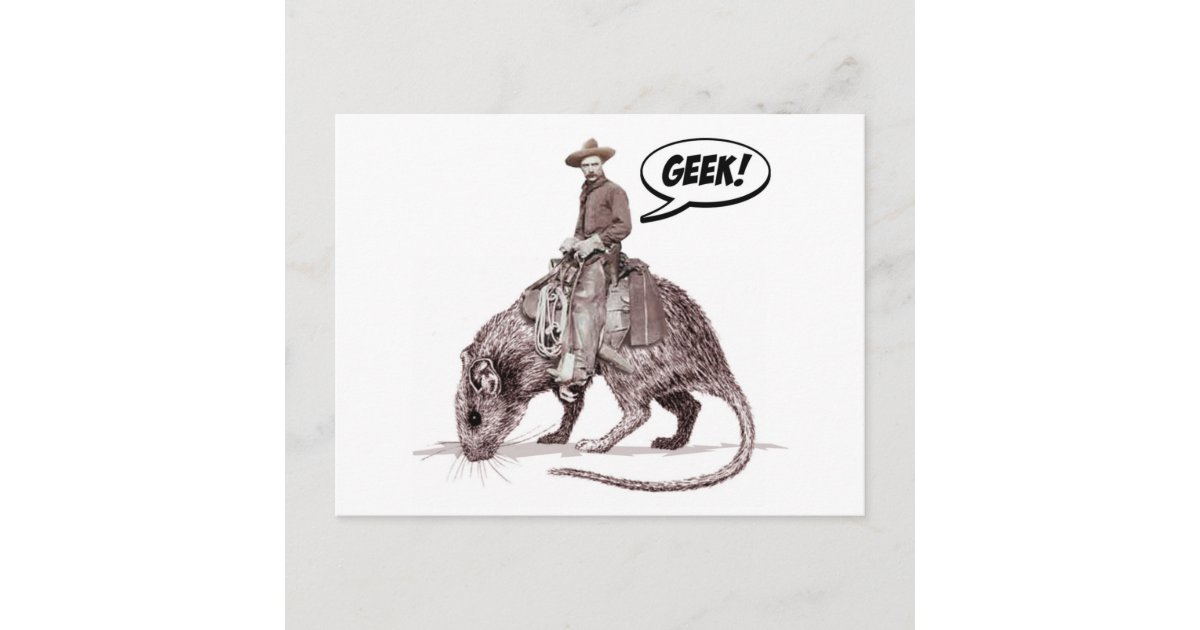 Rat Race Geek Cowboy Postcard | Zazzle