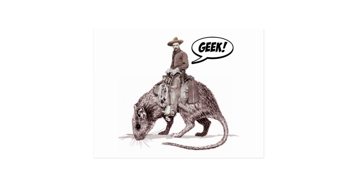 Rat Race Geek Cowboy Postcard | Zazzle.com