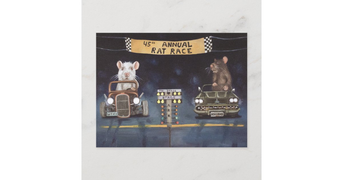 Rat Race Postcard | Zazzle
