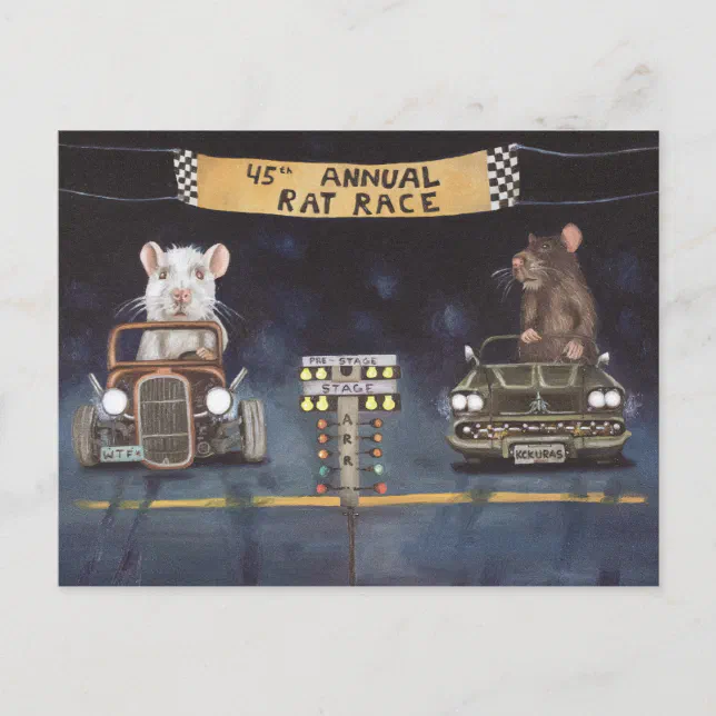 Rat Race Postcard | Zazzle