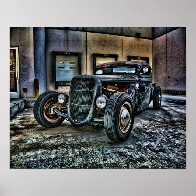 rat rod pickup poster | Zazzle