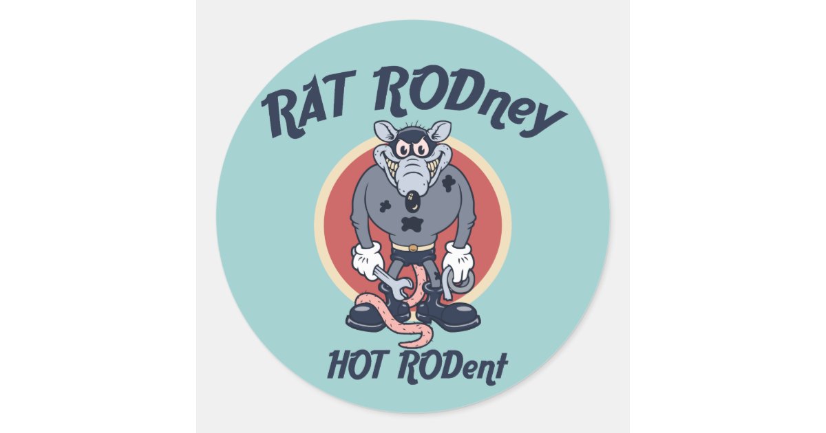 Rat Rodney Classic Round Sticker | Zazzle