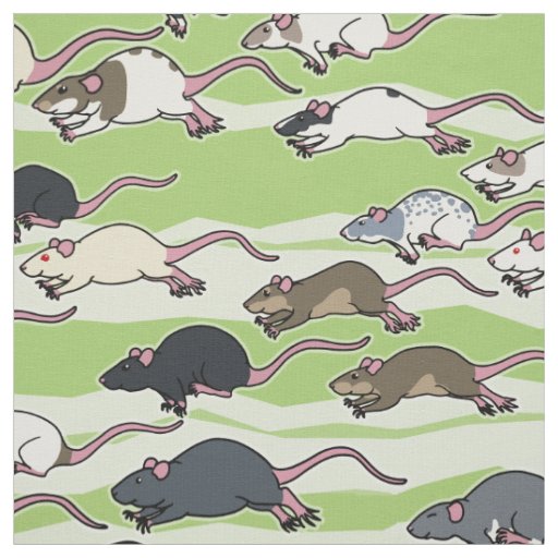 Rat Run Pattern Fabric | Zazzle