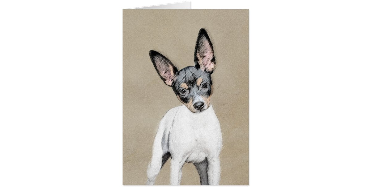 Rat Terrier Painting - Cute Original Dog Art | Zazzle