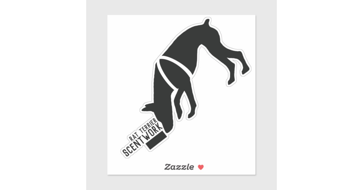 Rat terrier scentwork sticker | Zazzle