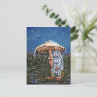 Rat under Mushroom Postcard | Zazzle