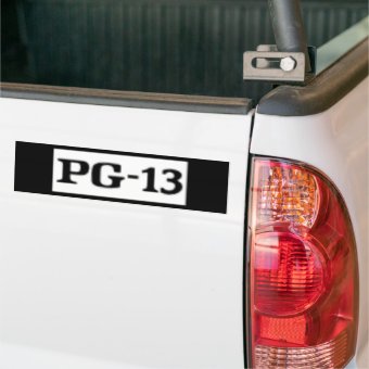 Rated PG-13, Rating System Bumper Sticker | Zazzle