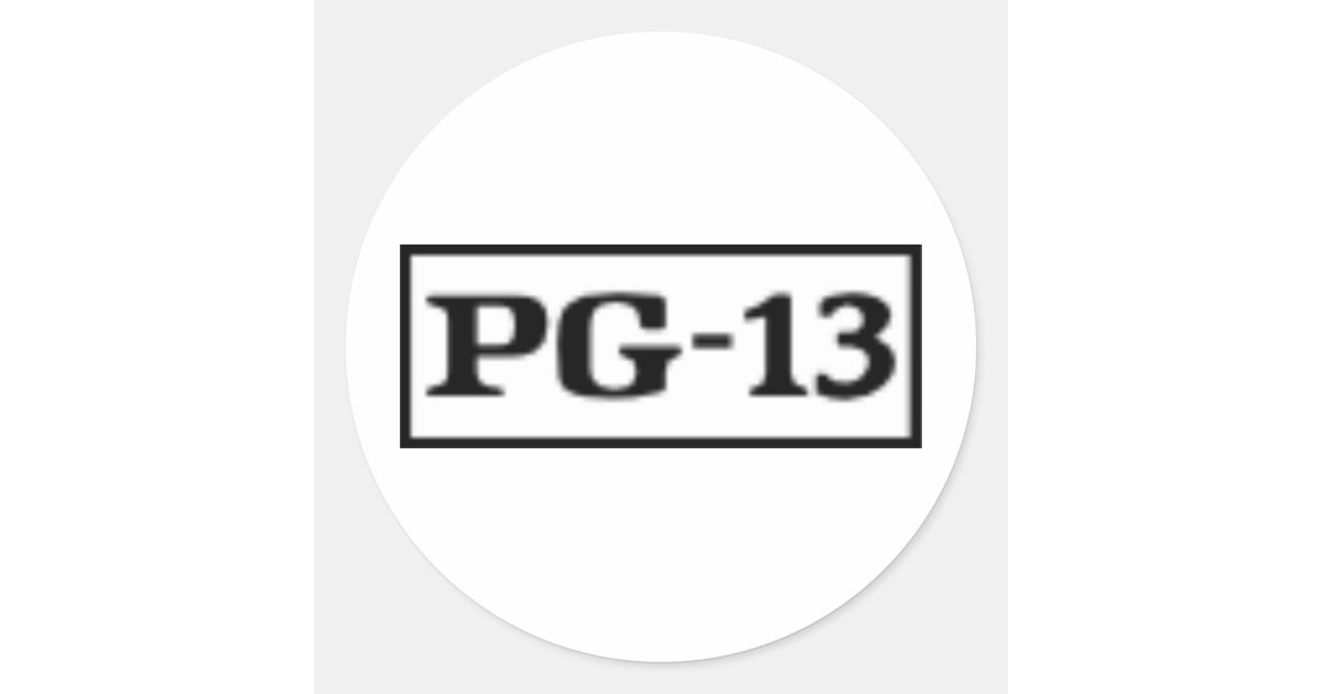 Rated PG-13, Rating System Classic Round Sticker | Zazzle