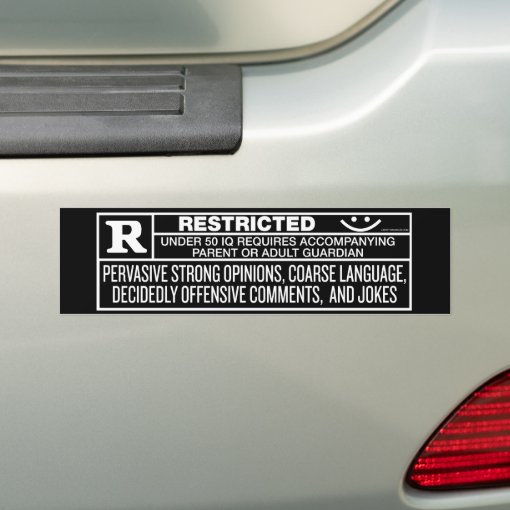 Rated R Bumper Sticker | Zazzle
