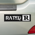 Rated R, Rating System Bumper Sticker | Zazzle