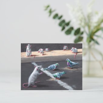 Rats and Pigeons Postcard | Zazzle
