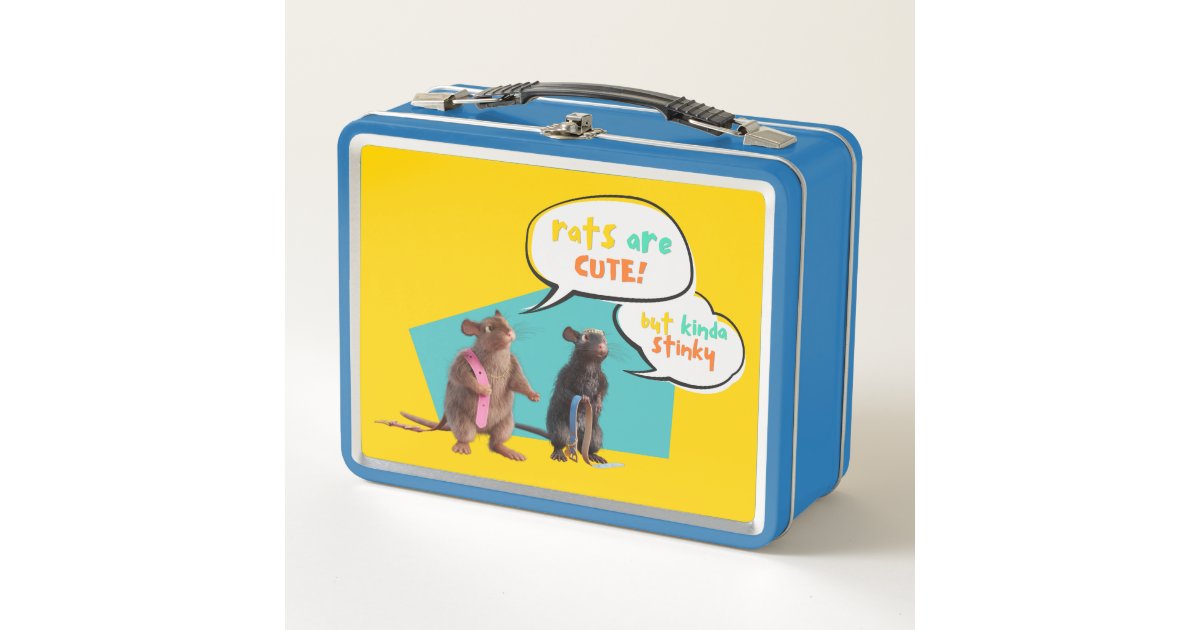 Rats Are Cute But Kinda Stinky Metal Lunch Box | Zazzle