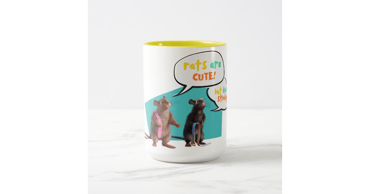 Rats Are Cute But Kinda Stinky Two-Tone Coffee Mug | Zazzle
