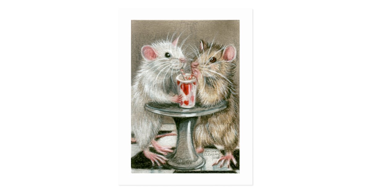 Rats on a Date Postcard | Zazzle.com