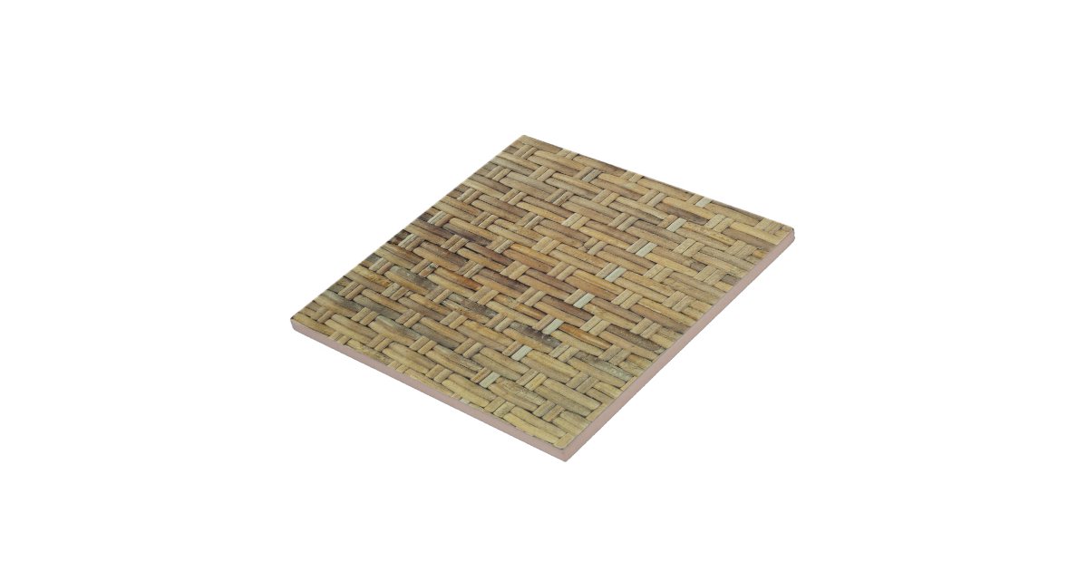 RATTAN CERAMIC TILE | Zazzle