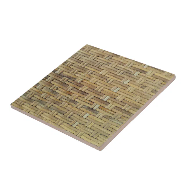 RATTAN CERAMIC TILE | Zazzle
