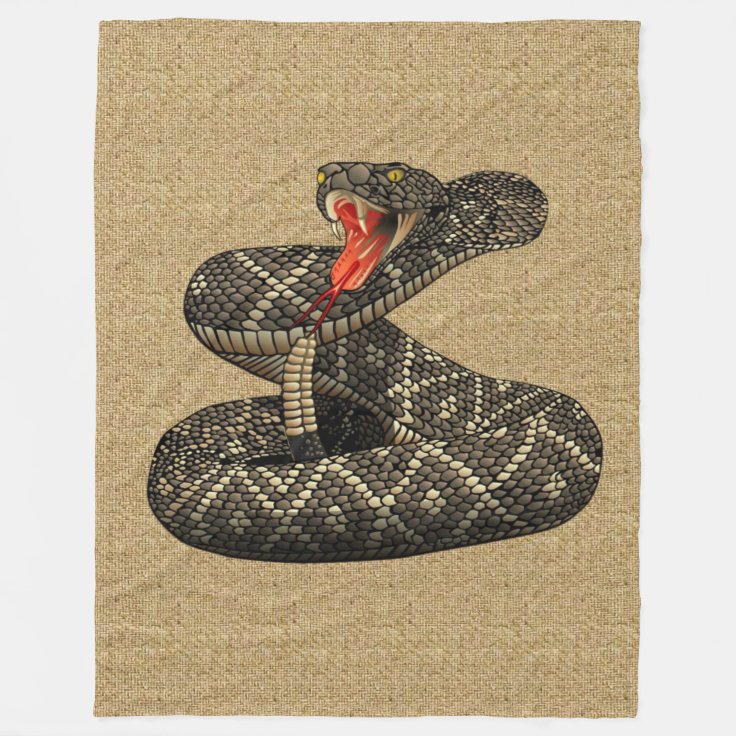 RATTLE SNAKE FLEECE BLANKET | Zazzle