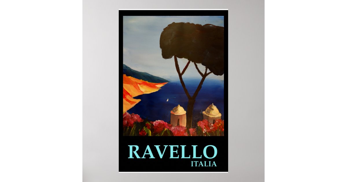 Ravello Italy - Retro Style Poster | Zazzle