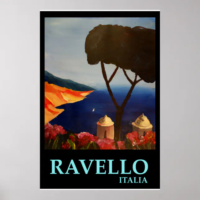 Ravello Italy - Retro Style Poster | Zazzle
