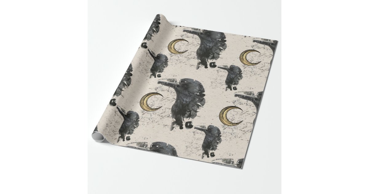 Raven Alchemy Decoupage Poster Wrapping Paper | Zazzle