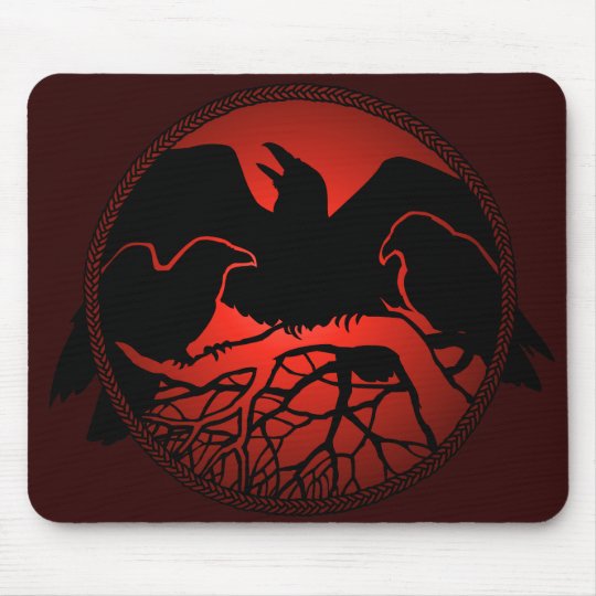 Raven Art Mouspads Cool Crow Art Computer Gifts Mouse Pad | Zazzle.com