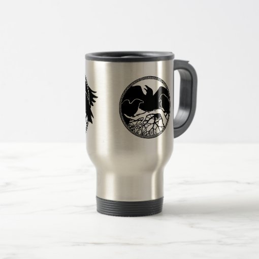 Raven Art Mug Wild Bird Travel Mug Raven Mugs | Zazzle